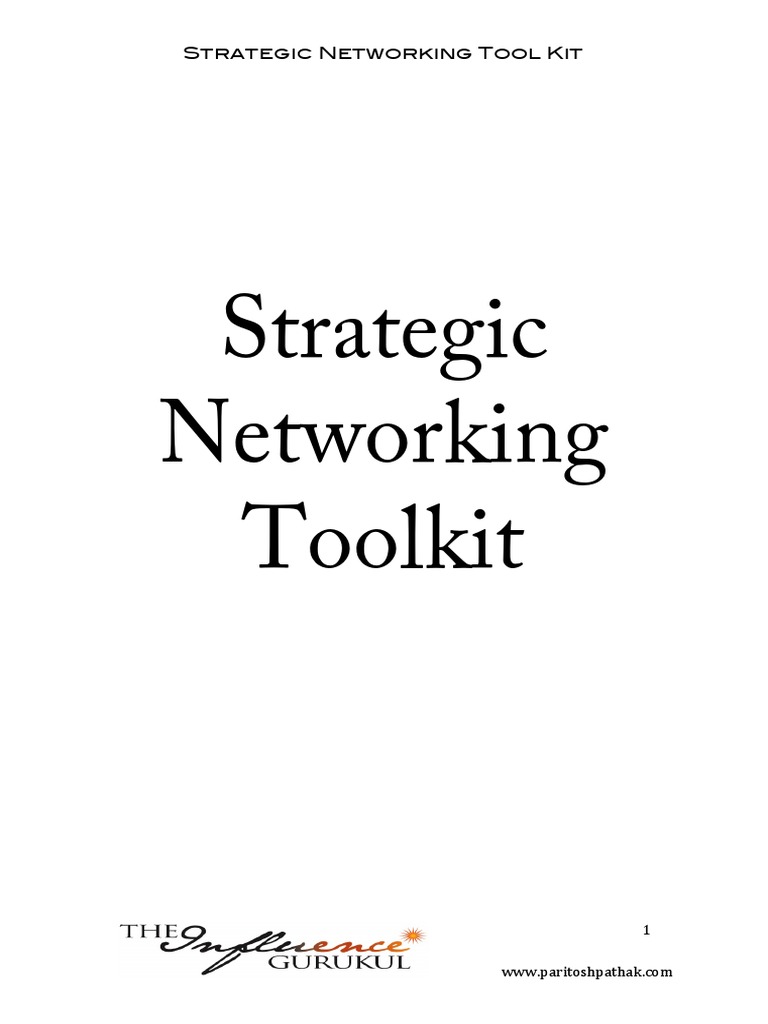 Strategic Networking Toolkit | PDF | Communication | Marketing