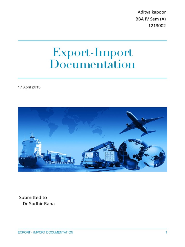 Export-Import Documentation Aditya Kapoor PDF | PDF | Bill Of Lading ...