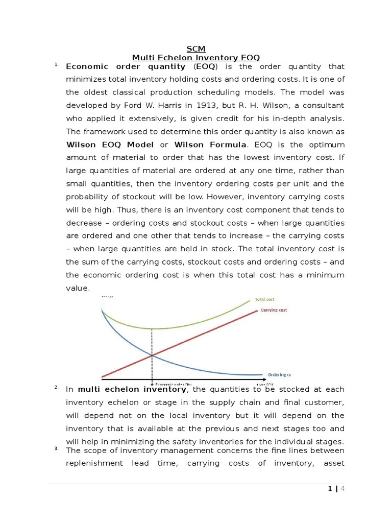 Multi Echelon Inventory EOQ | PDF | Inventory | Global Business ...
