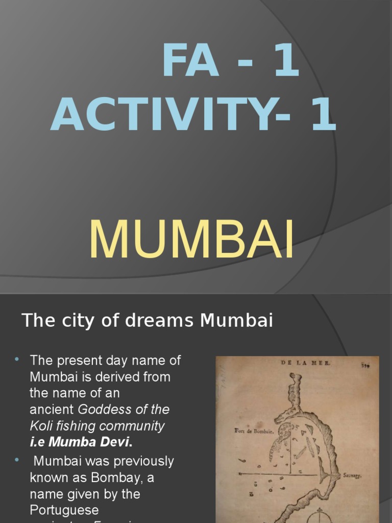 FA - 1 Activity-1: Mumbai | Download Free PDF | Mumbai | Economies