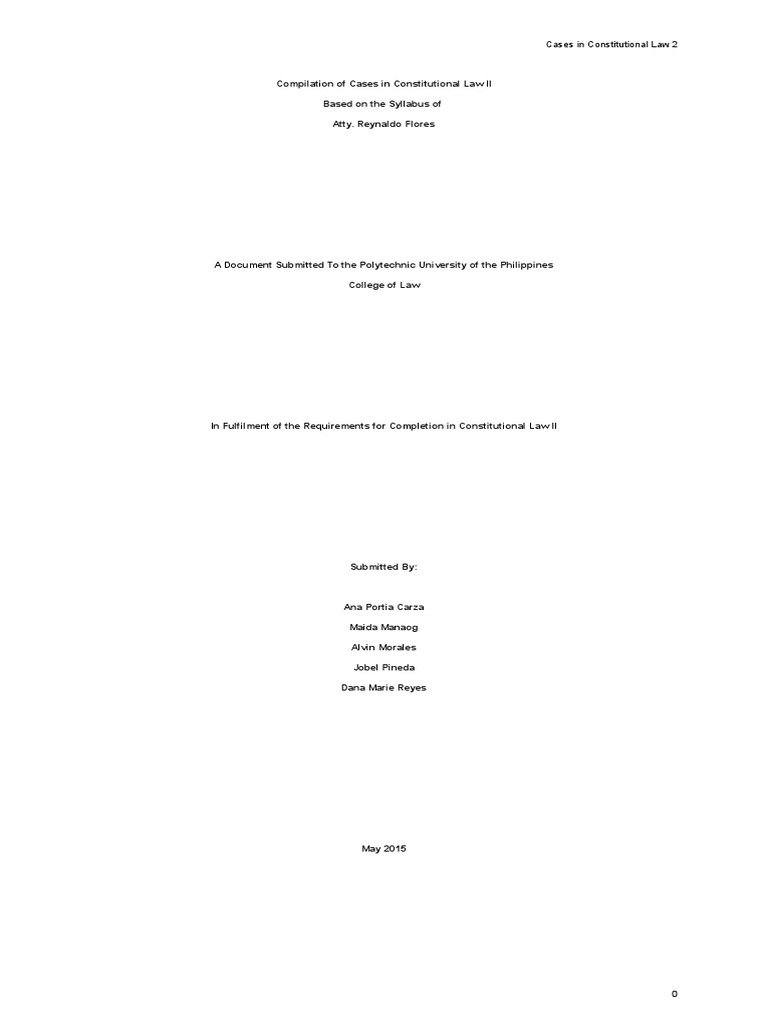 Compilation of Case Digests For Consti 2 (Execution Copy) | PDF | Search And Seizure | Search ...