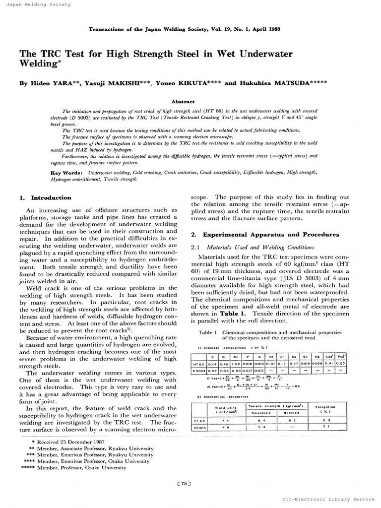 TRC Test | PDF | Fracture | Welding
