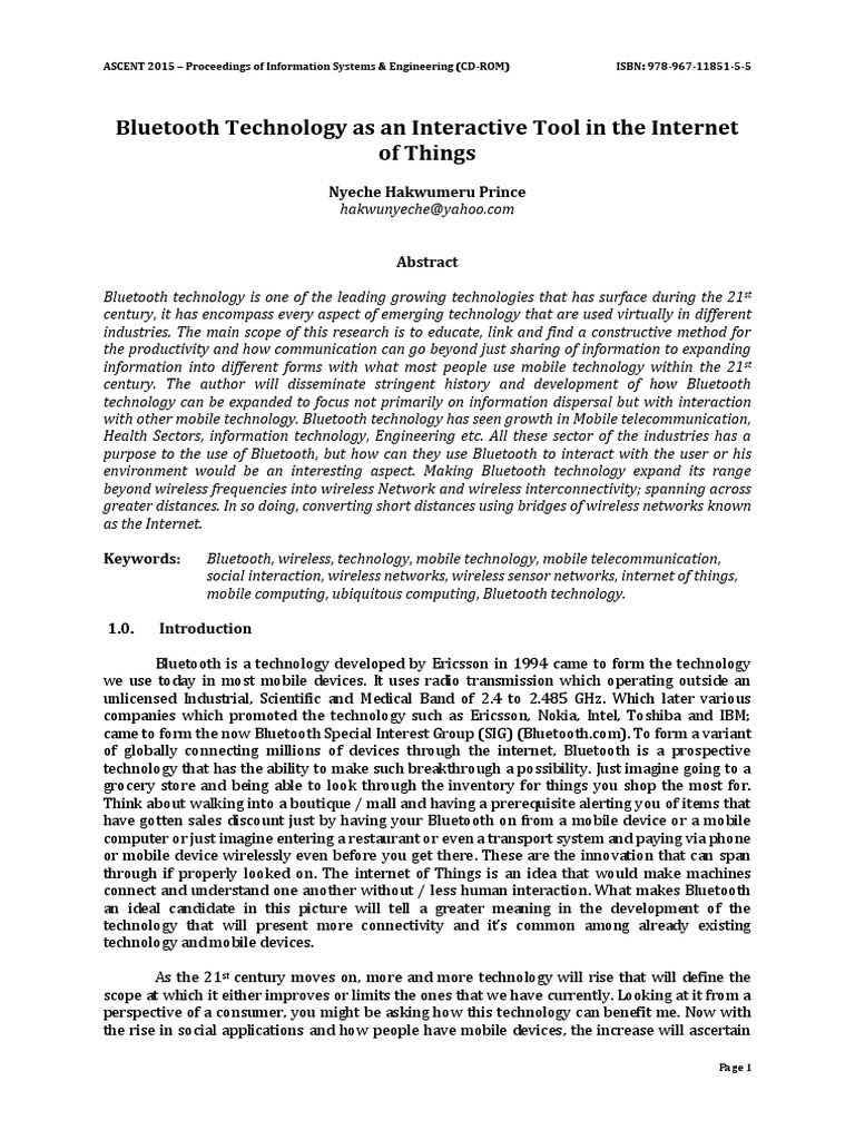20 PDF | PDF | Bluetooth | Internet Of Things
