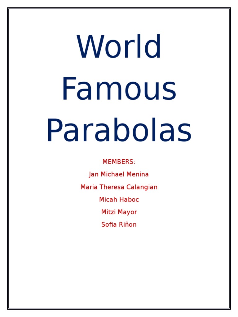 Famous Parabolas | PDF | Logos | Mc Donald's