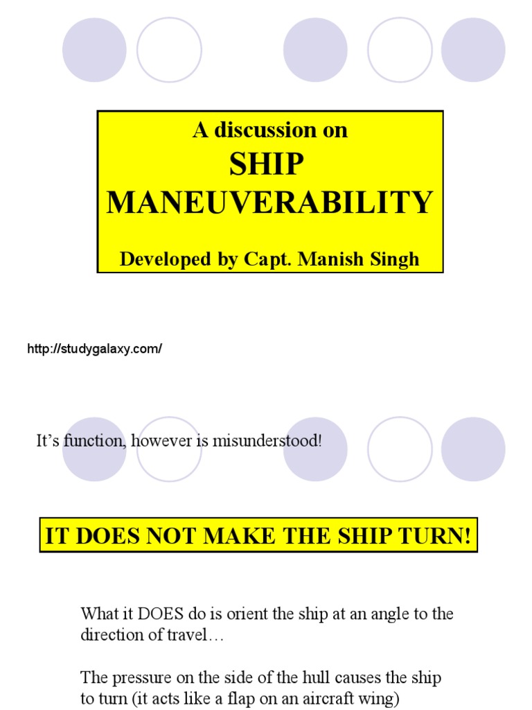 Ship Maneuverability | PDF | Rudder | Ships