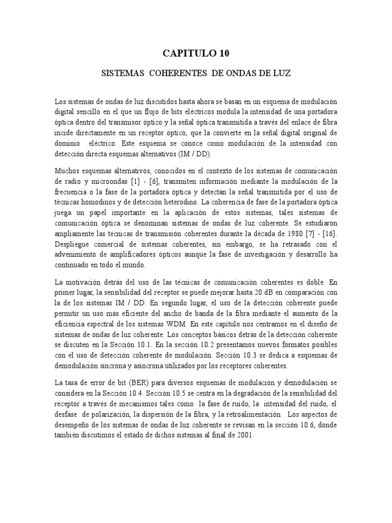 Sistemas de Ondas de Luz Coherentes | PDF | Modulación de frecuencia ...