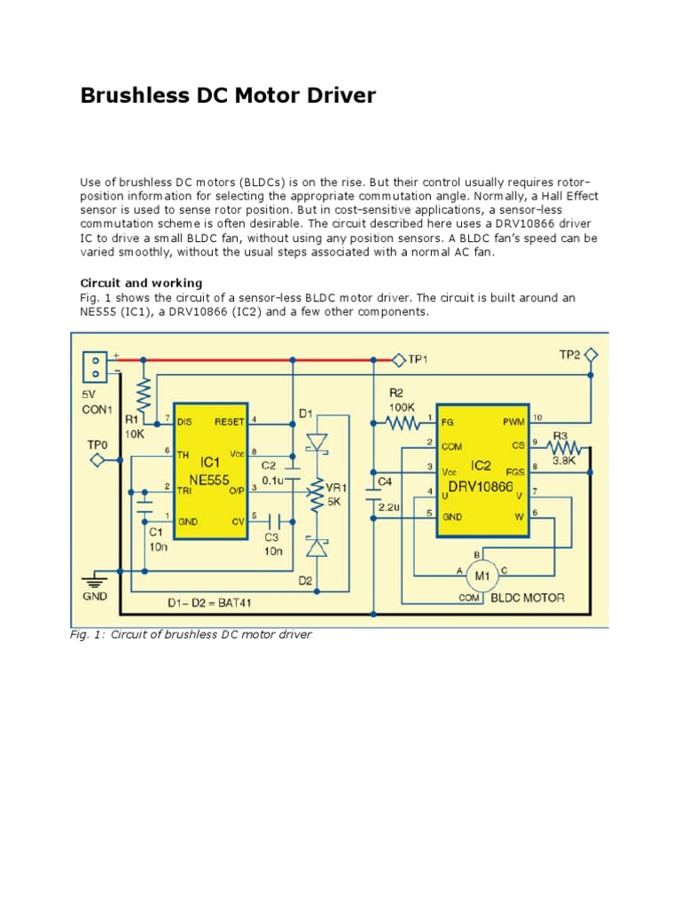 Brushless DC Motor Driver | PDF | Electric Motor | Computer Engineering