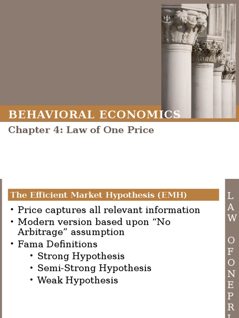 Law of One Price Explained | PDF | Option (Finance) | Arbitrage