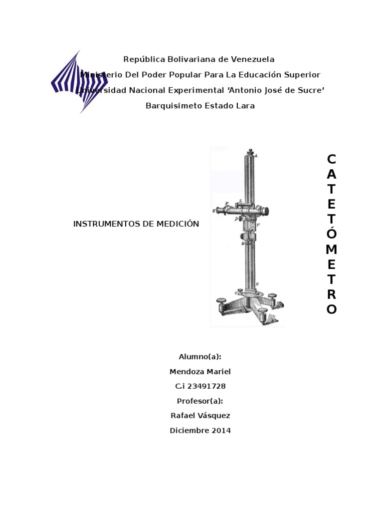 Catetómetro: Instrumento de Medición Vertical | PDF | Telescopio | Aluminio