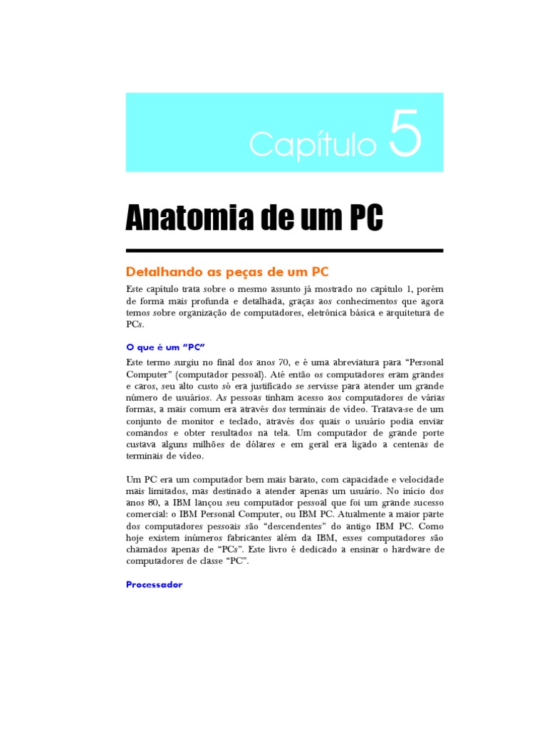 Cap05 - Anatomia de Um PC | PDF