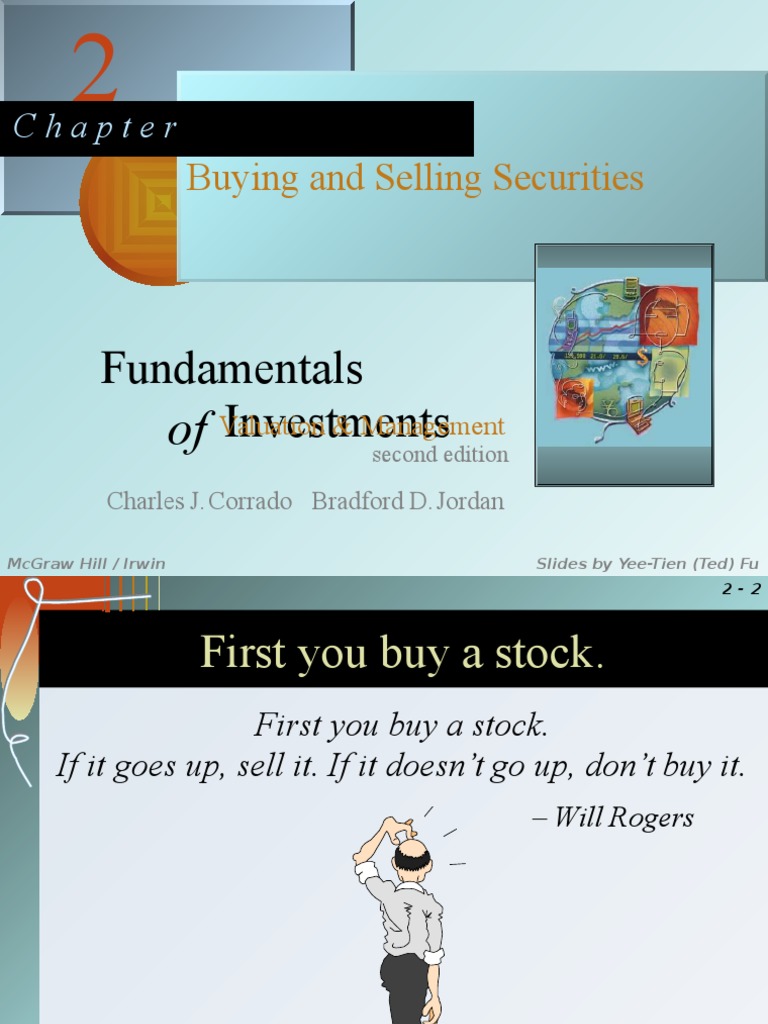 Buying and Selling Securities: Fundamentals Investments | PDF | Margin ...