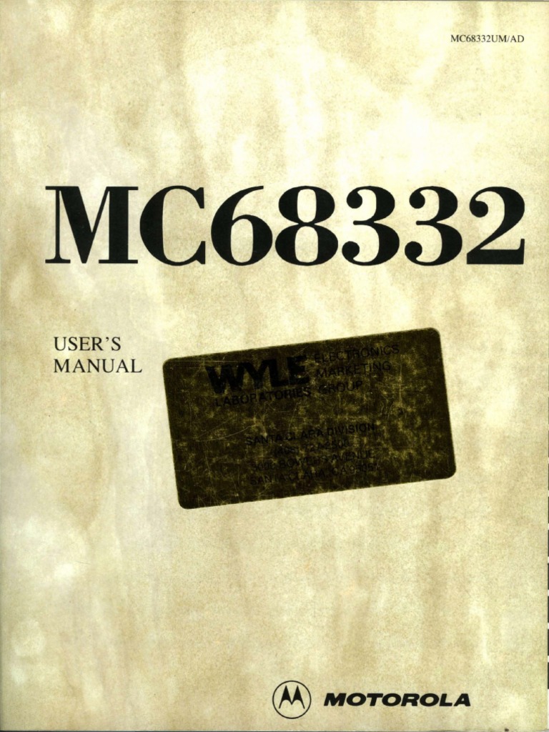 MICROCONTROLADOR 68332 - Users - Manual | PDF | Microcontroller | Random Access Memory