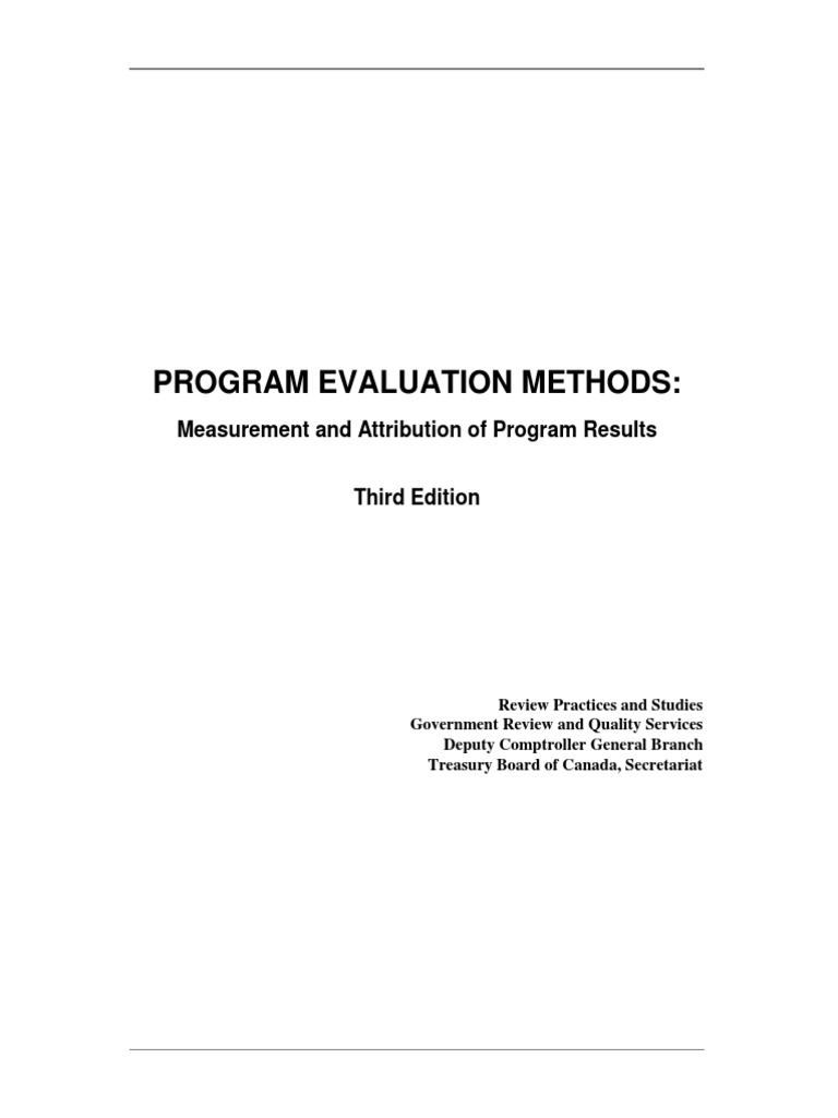 Program Evaluation Methods PDF | PDF | Strategic Management | Validity (Statistics)