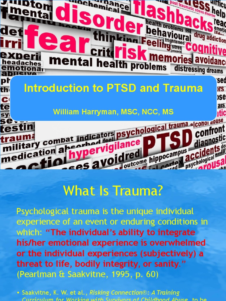 Introduction To PTSD and Trauma: William Harryman, MSC, NCC, MS | PDF ...