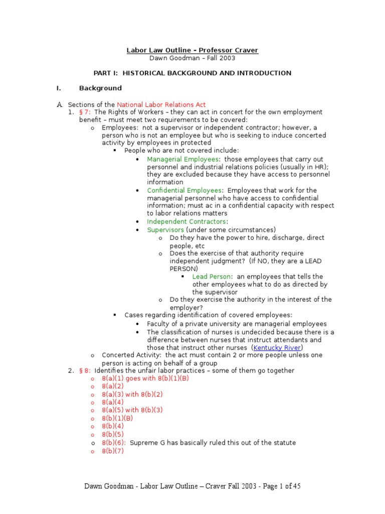Labor Law - Craver - Fall 2003 - 3 | PDF | Strike Action | United ...