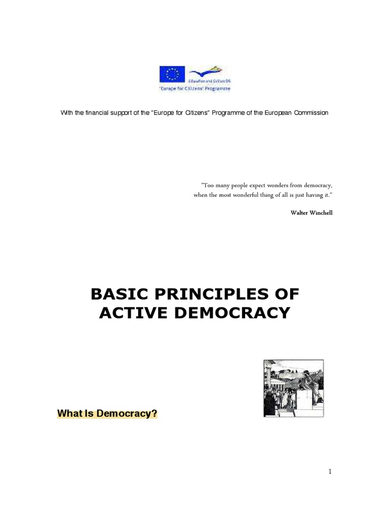 Basic Principles of Active Democracy | PDF | Elections | Democracy