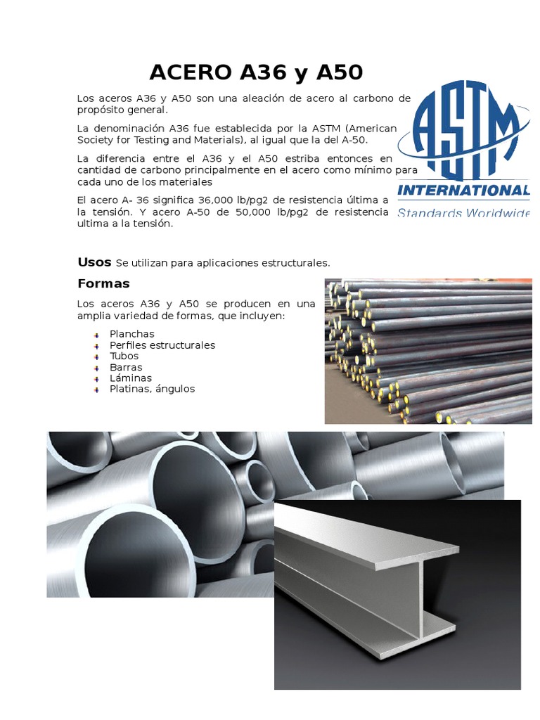 Acero a36 y a50 | Acero estructural | Acero