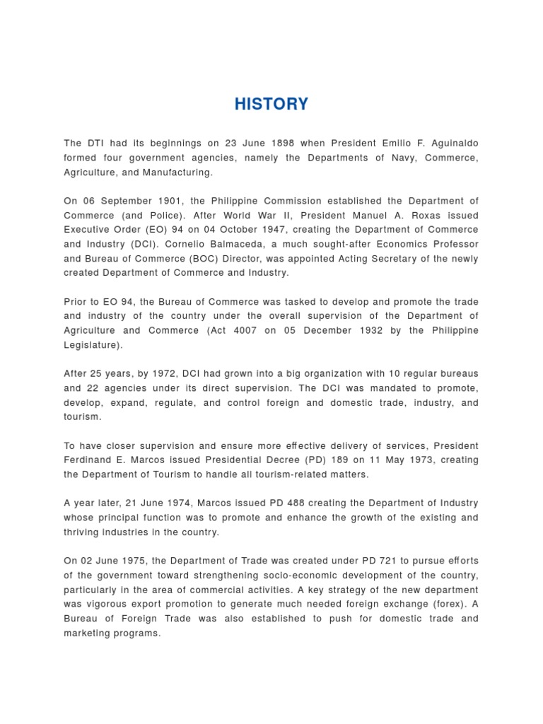 History of DTI | PDF | Government | Economies