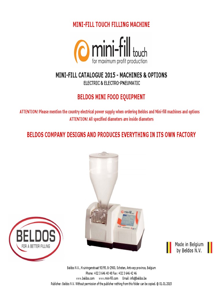 Beldos Mini-Fill Touch Catalogue en 2015 | PDF | Pump | Nature