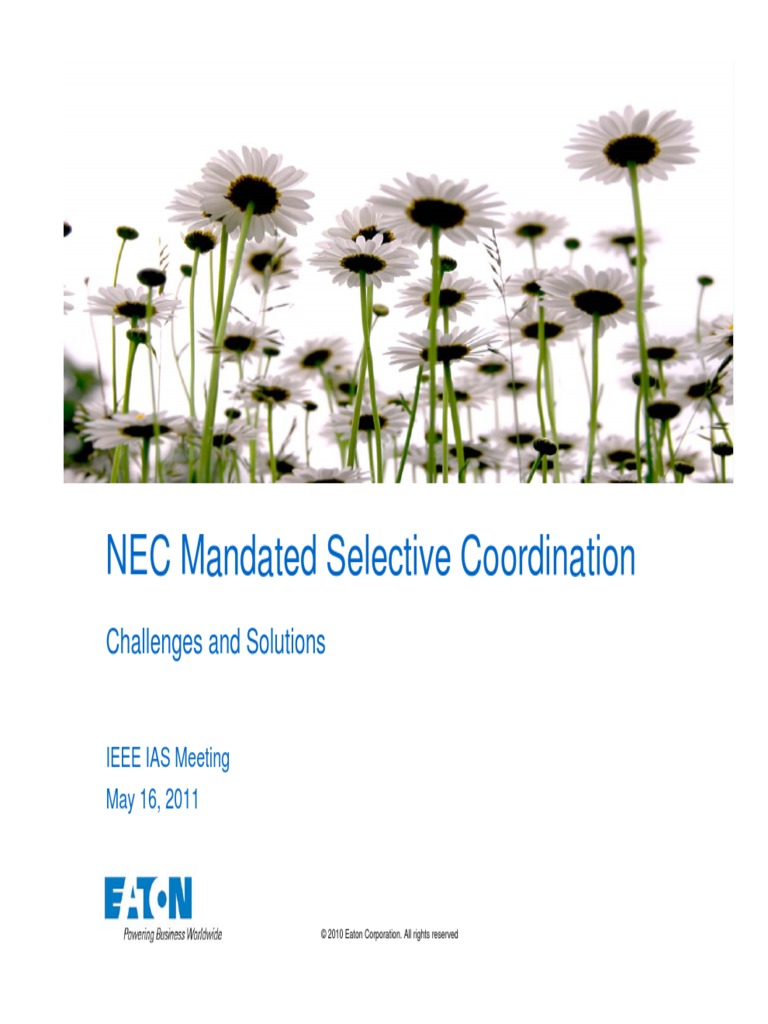 NEC Selective Coordination Insights | PDF | Manufactured Goods | Power ...
