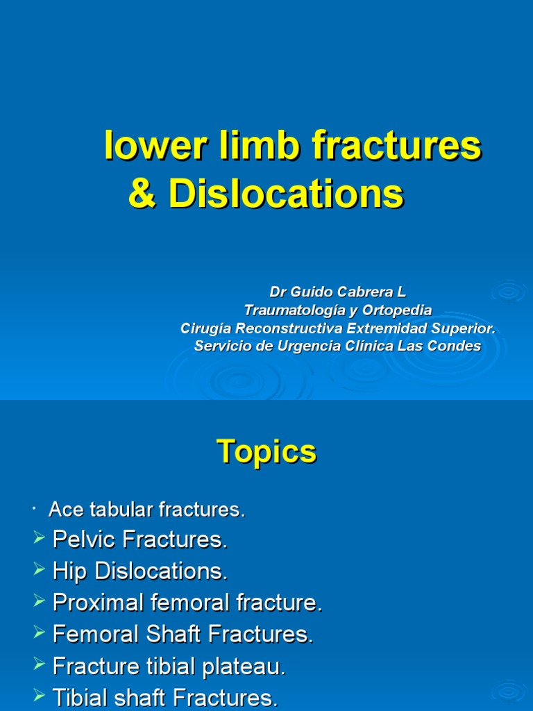 Lower Limb Fractures Overview | PDF | Pelvis | Major Trauma