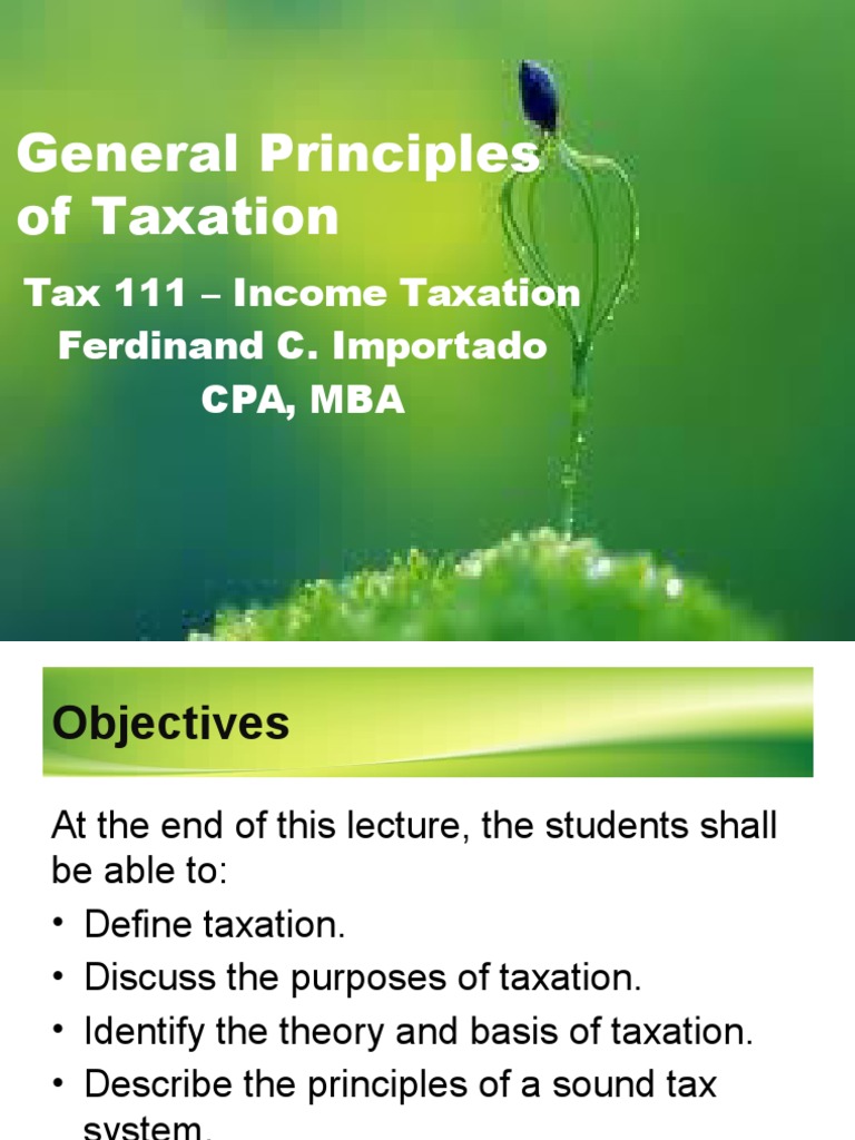 Principles of Taxation Explained | PDF | Tax Exemption | Taxes