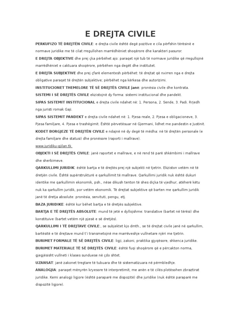E Drejta Civile | PDF