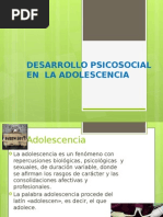 Desarrollo Psicosocial de La Adolescencia | PDF | Psicología del desarrollo | Adolescencia