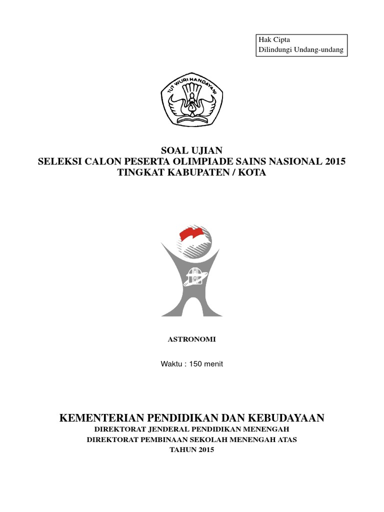 Soal OSK Astronomi 2015 | PDF