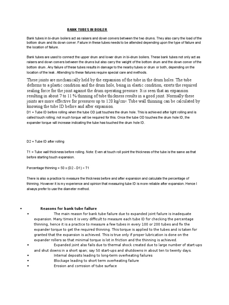 Bank Tubes in Boiler | PDF | Vacuum Tube | Boiler