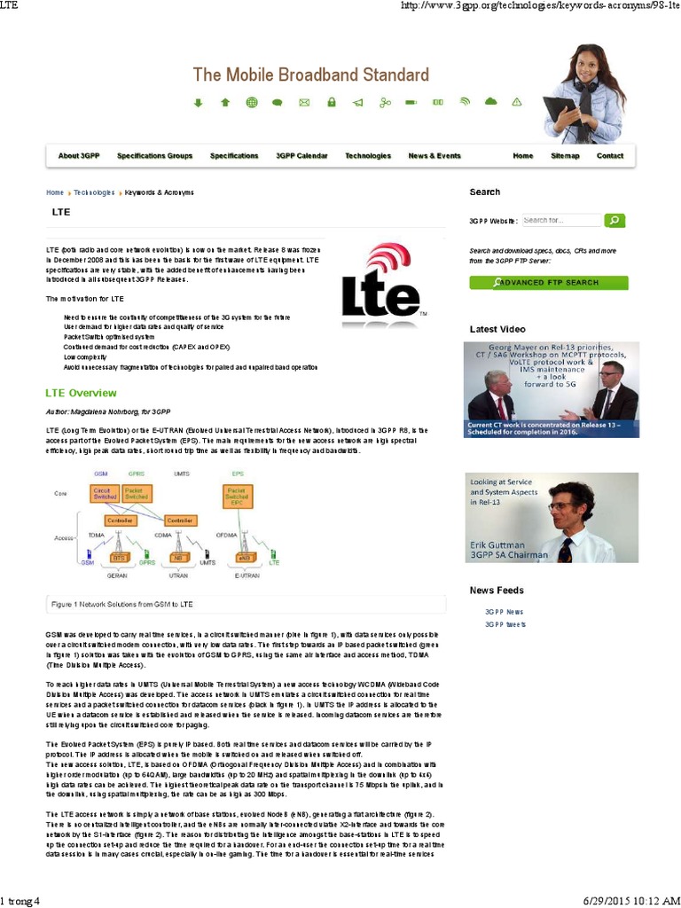 The Mobile Broadband Standard: LTE Overview | PDF | High Speed Packet Access | Lte ...