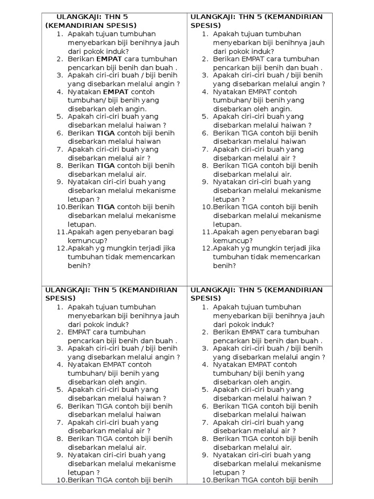 ULANGKAJI Pencaran TH 5 | PDF