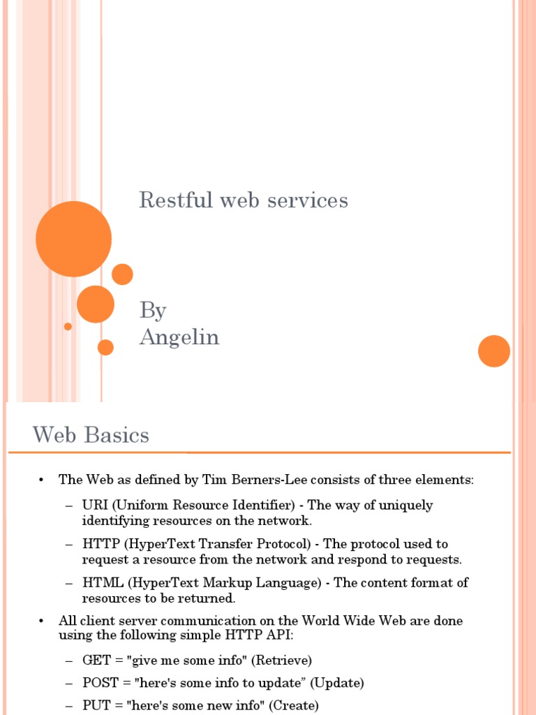 RESTful web services | PDF | Representational State Transfer | Web Service