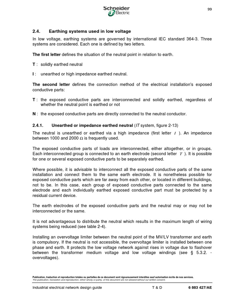 02.04 - Earthing Systems Used in LV | PDF | Electrical Components | Physical Quantities