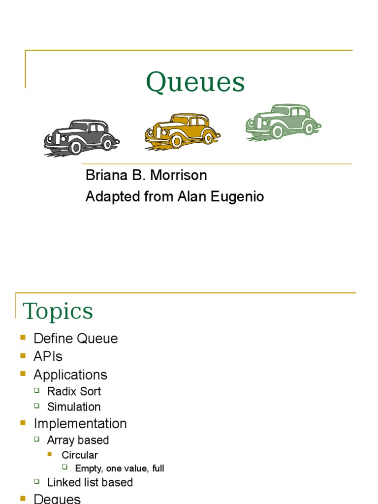 Queues | PDF | Queue (Abstract Data Type) | Array Data Structure