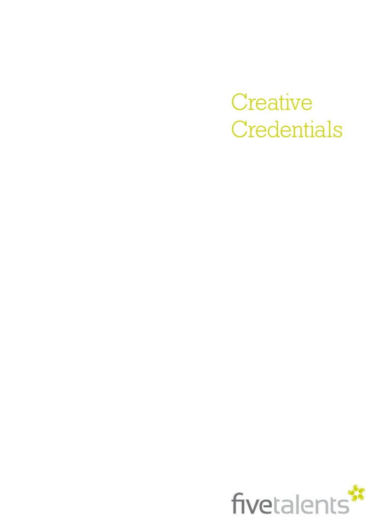 Five Talents Creative Design Credentials | PDF | Brand | Direct Marketing