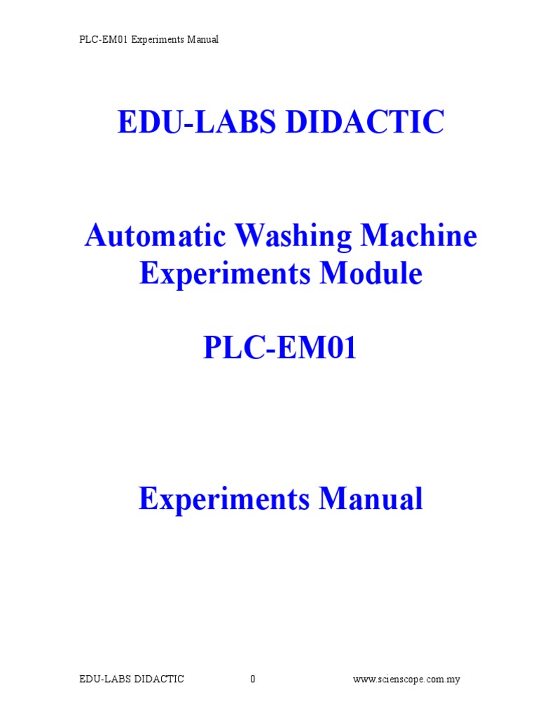 Automatic Washing Machine Module | PDF | Programmable Logic Controller ...