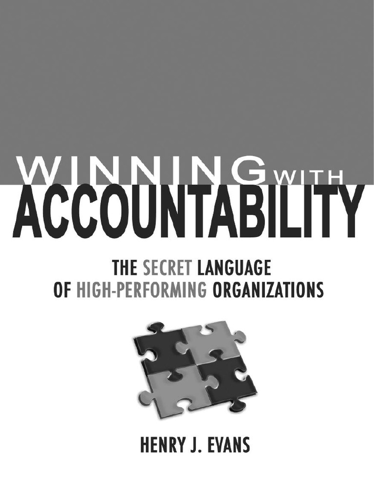 Winning With Accountability 00 | PDF | Accountability | Cognition