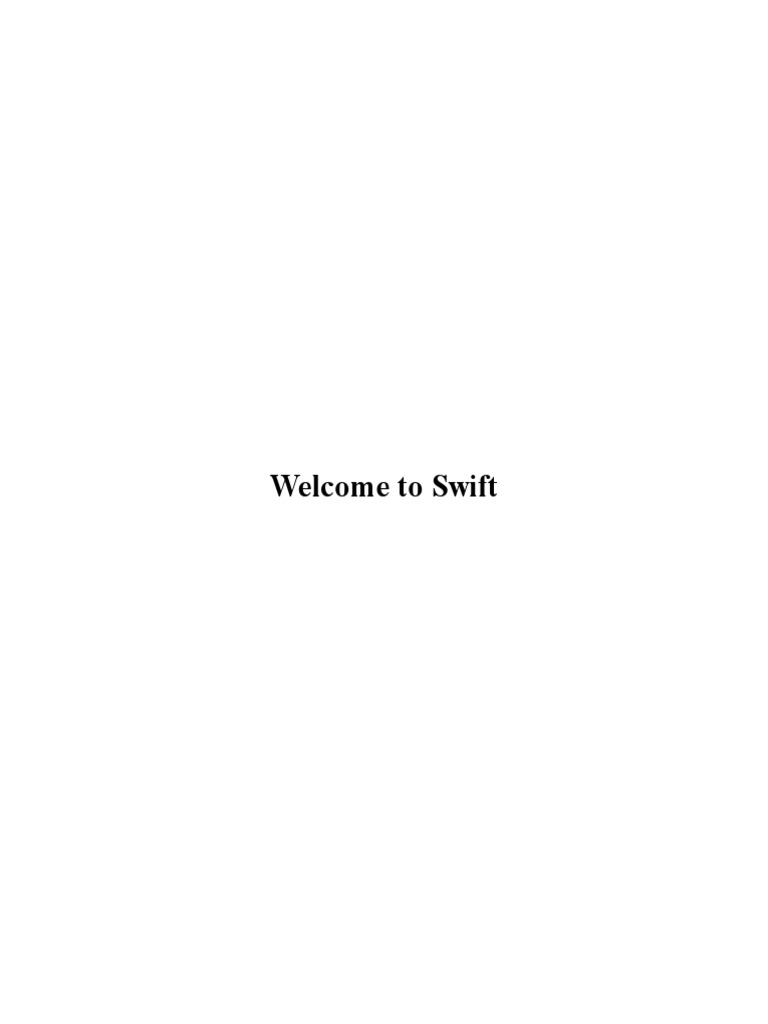 The Swift Programming Language | PDF | Swift (Programming Language ...