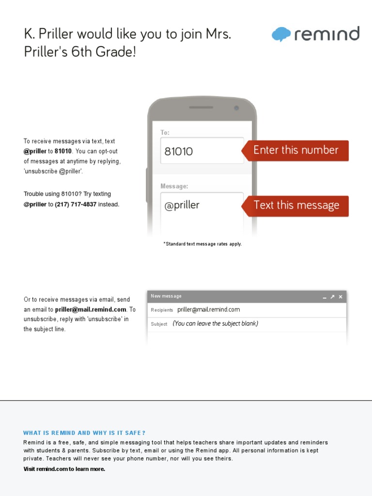 Remind 101 Instructions | PDF