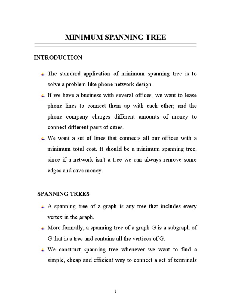 Minimum Spanning Tree Pdf Computational Problems Algorithms 