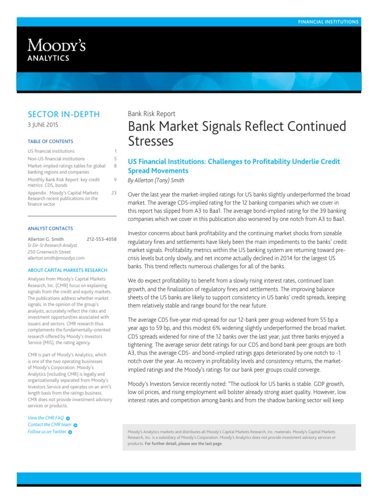 Bank Signals | PDF | Moody's Investors Service | Banks