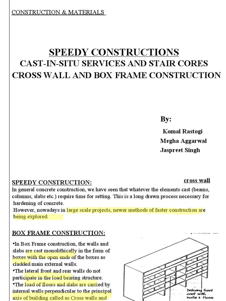Speedy Box Frame & Cross Wall Construction | PDF | Stairs | Wall