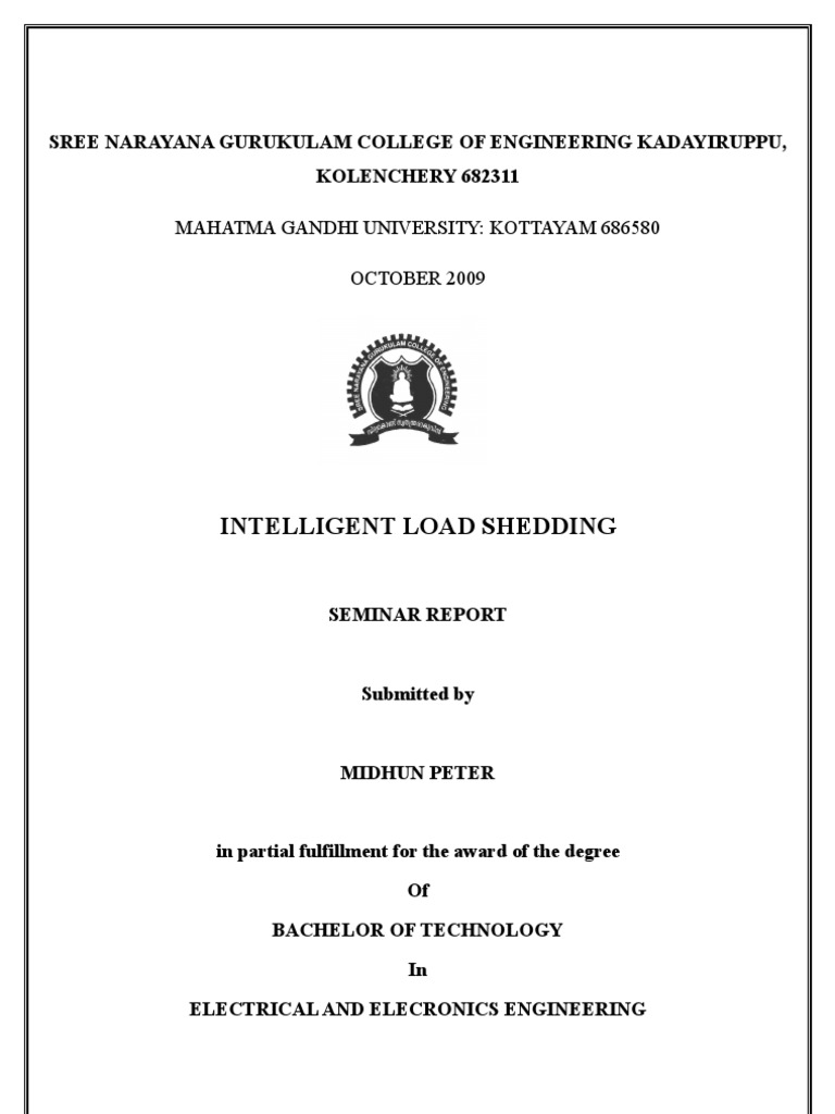 Intelligent Load Shedding | PDF | Programmable Logic Controller ...