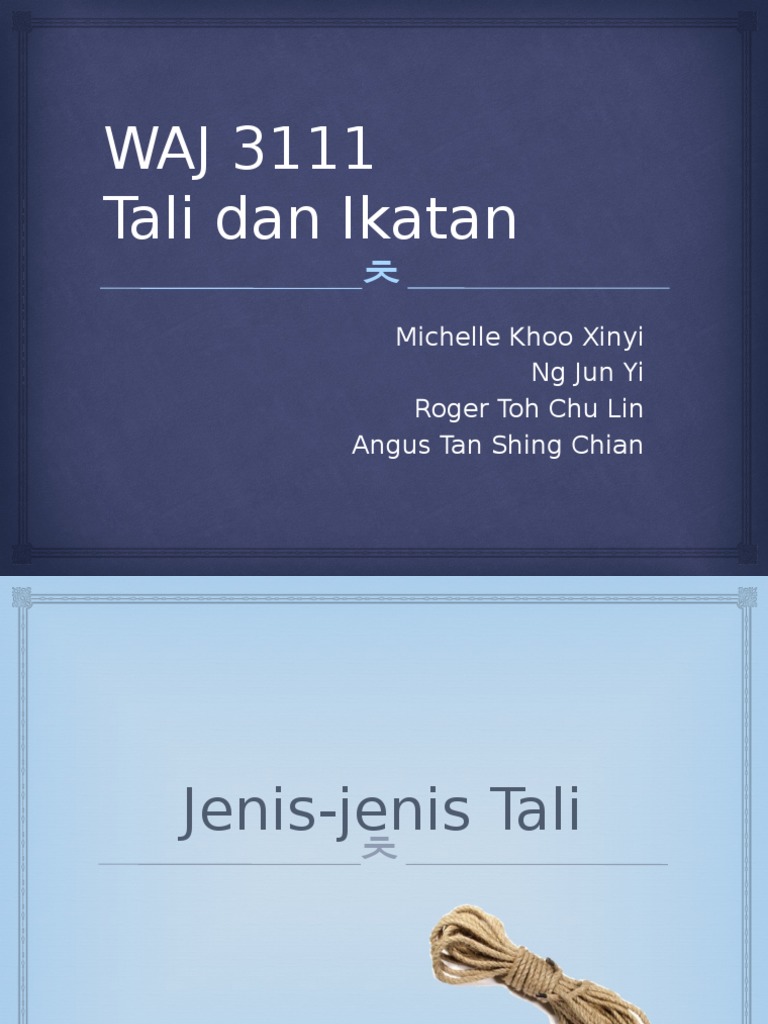 Tali Dan Jenis Ikatan | PDF