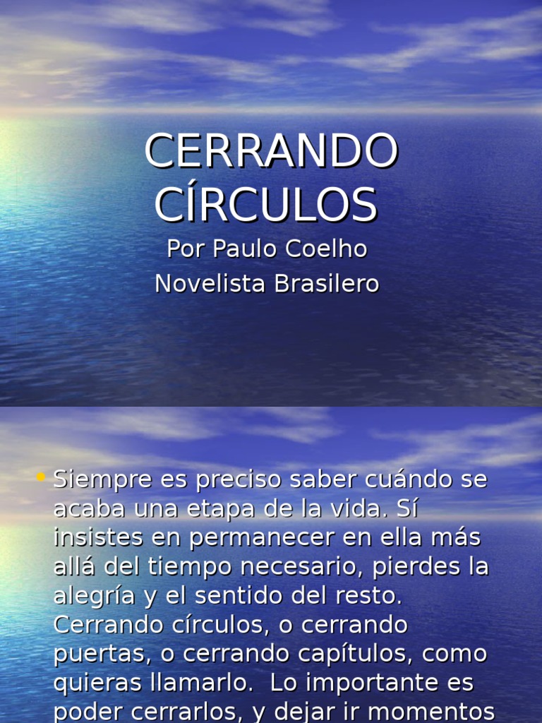Cerrando ciclos en la vida según Coelho | PDF | Estilo de vida