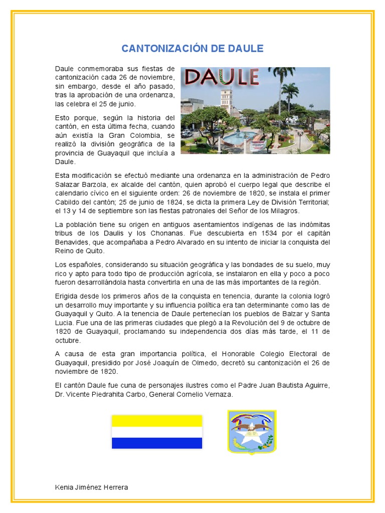 Cantonización de Daule | PDF