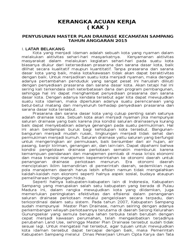 KAK Masterplan Rev | PDF