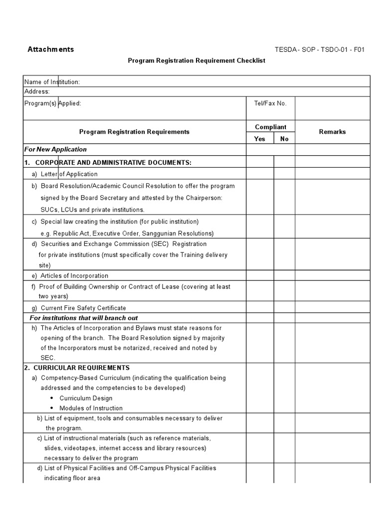 UTPRAS Requirements Checklist | U.S. Securities And Exchange Commission ...