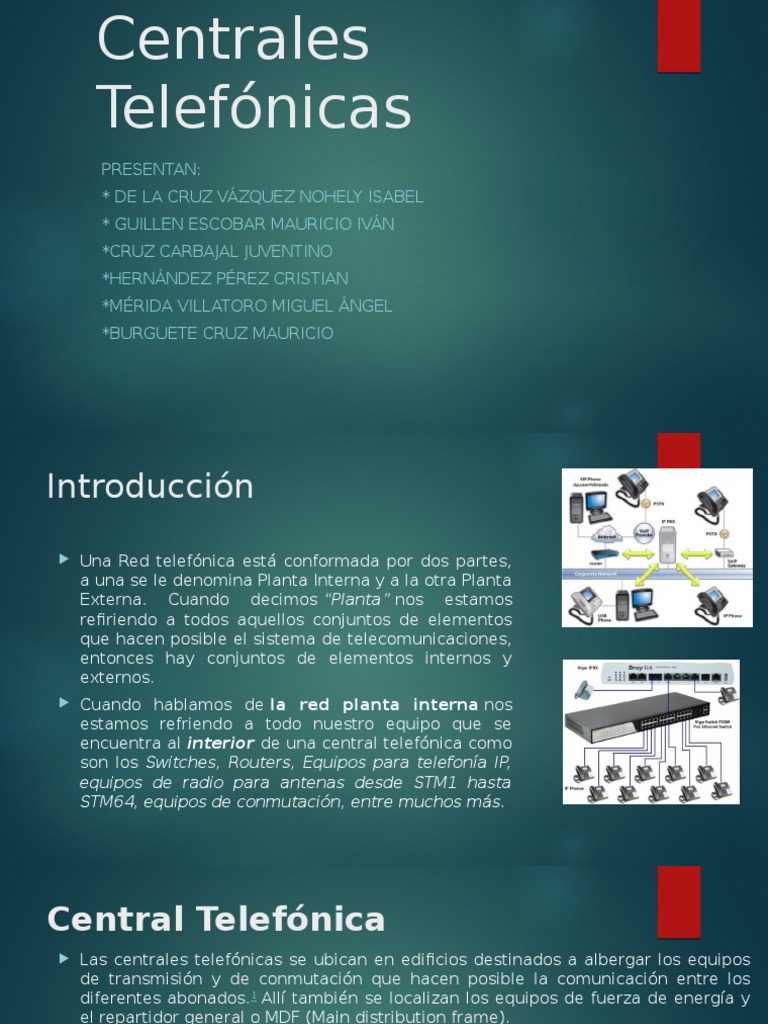 Tipos de Centrales Telefónicas | PDF | Central telefónica ...
